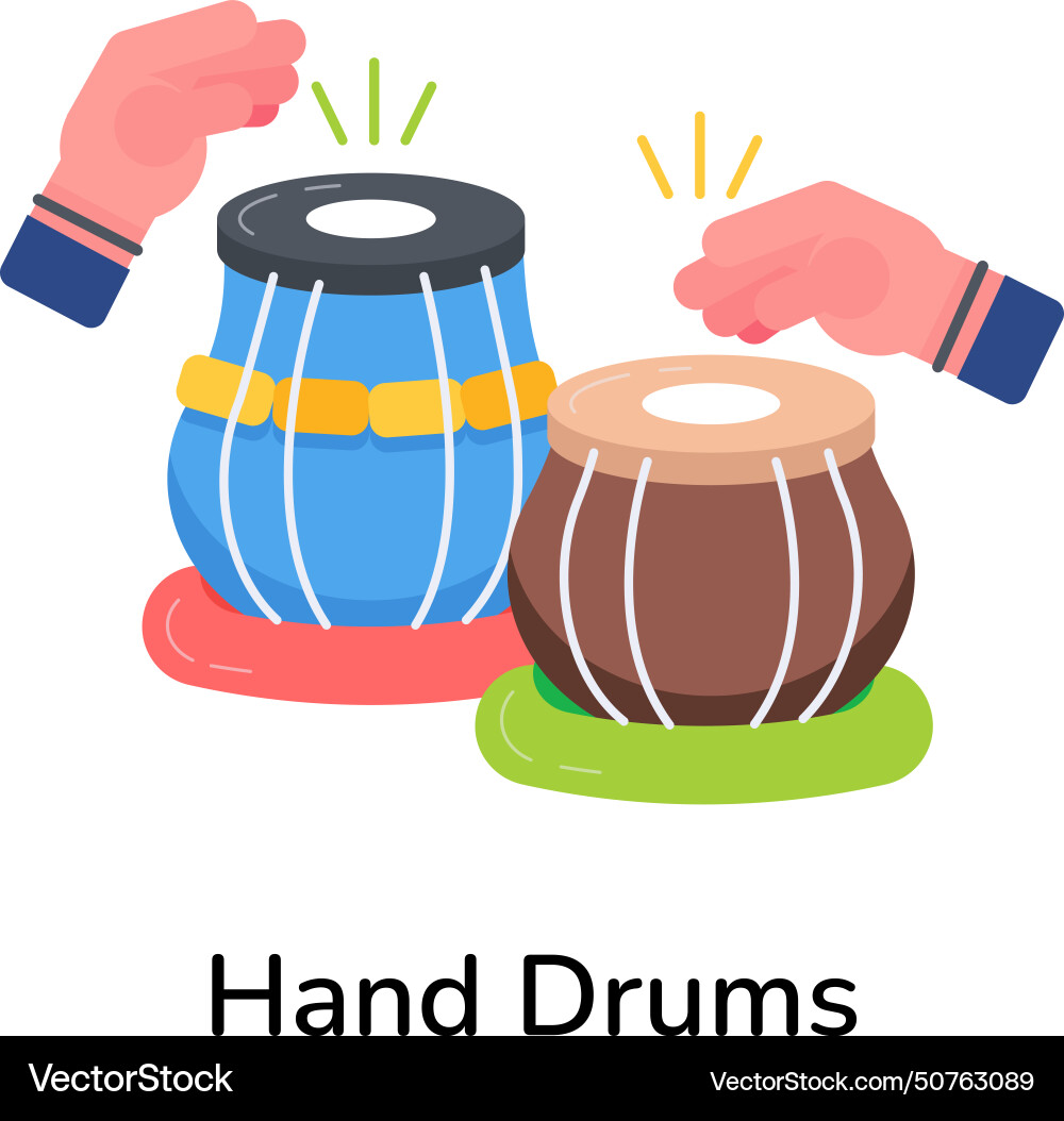 Hand drums Royalty Free Vector Image - VectorStock