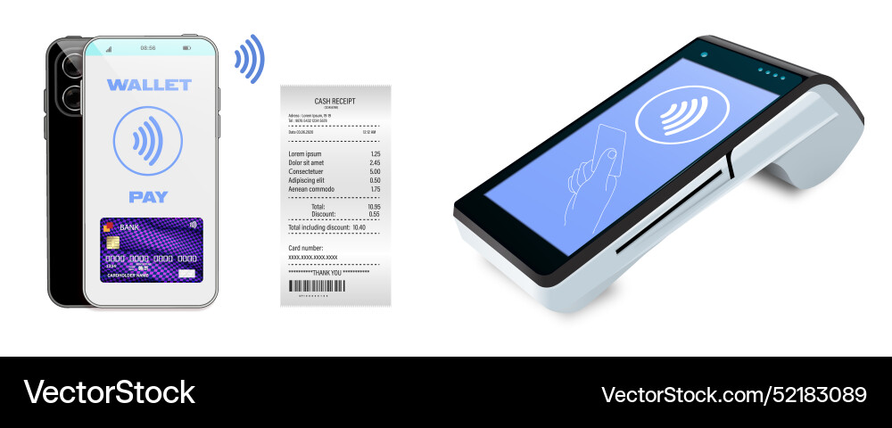 Realistic 3d payment wi-fi machine Royalty Free Vector Image