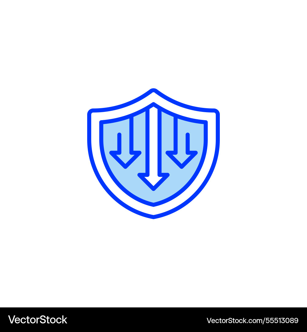 Risk management down line icon universal creative Vector Image