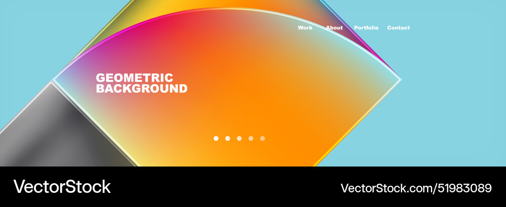 Round triangles and squares web site page template