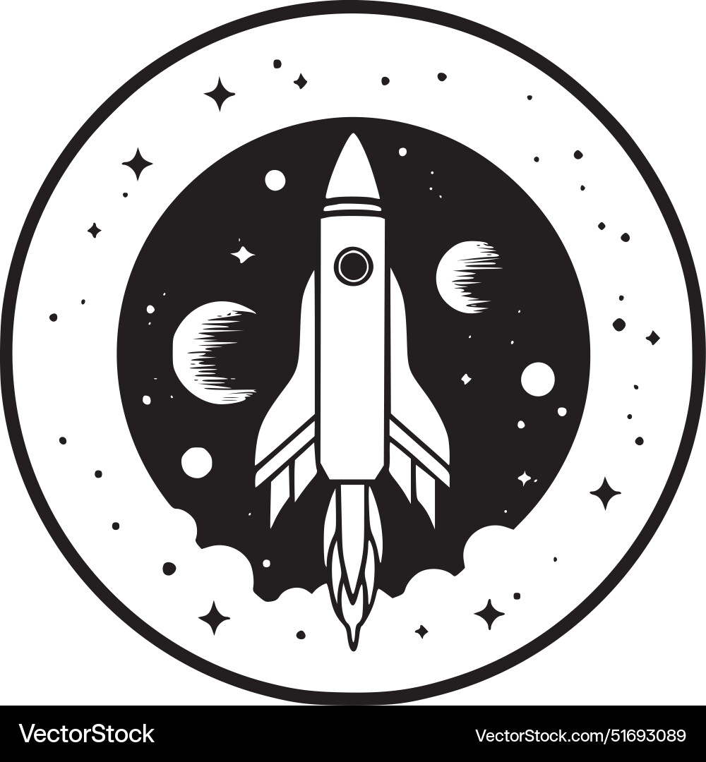 Space - high quality logo - ideal for t-shirt Vector Image