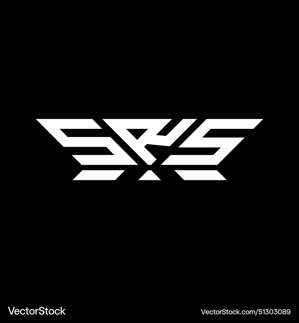 Srs letter logo design srs simple and modern logo Vector Image