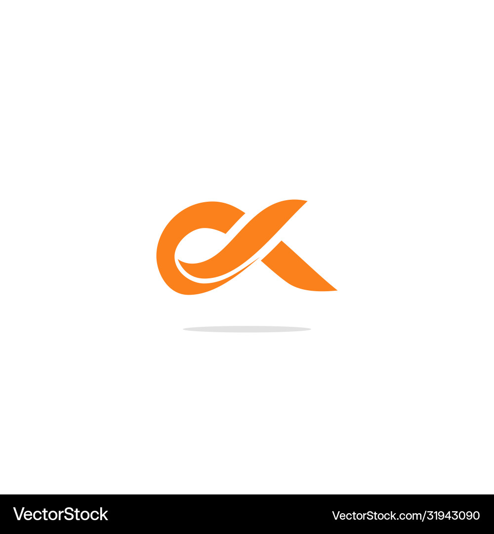 Alpha sign abstract logo Royalty Free Vector Image