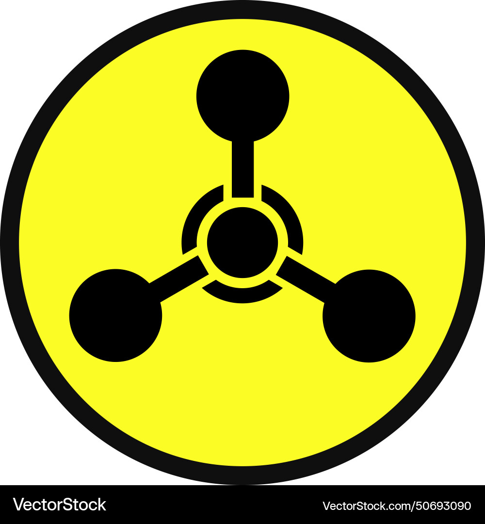 Chemical weapon sign hazard Royalty Free Vector Image