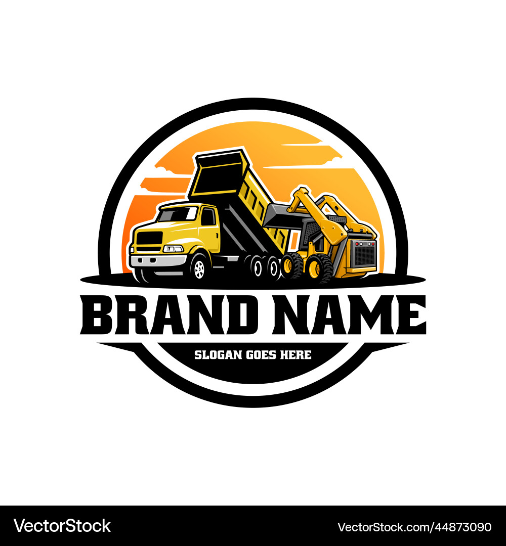 Construction Equipment Logo Royalty Free Vector Image