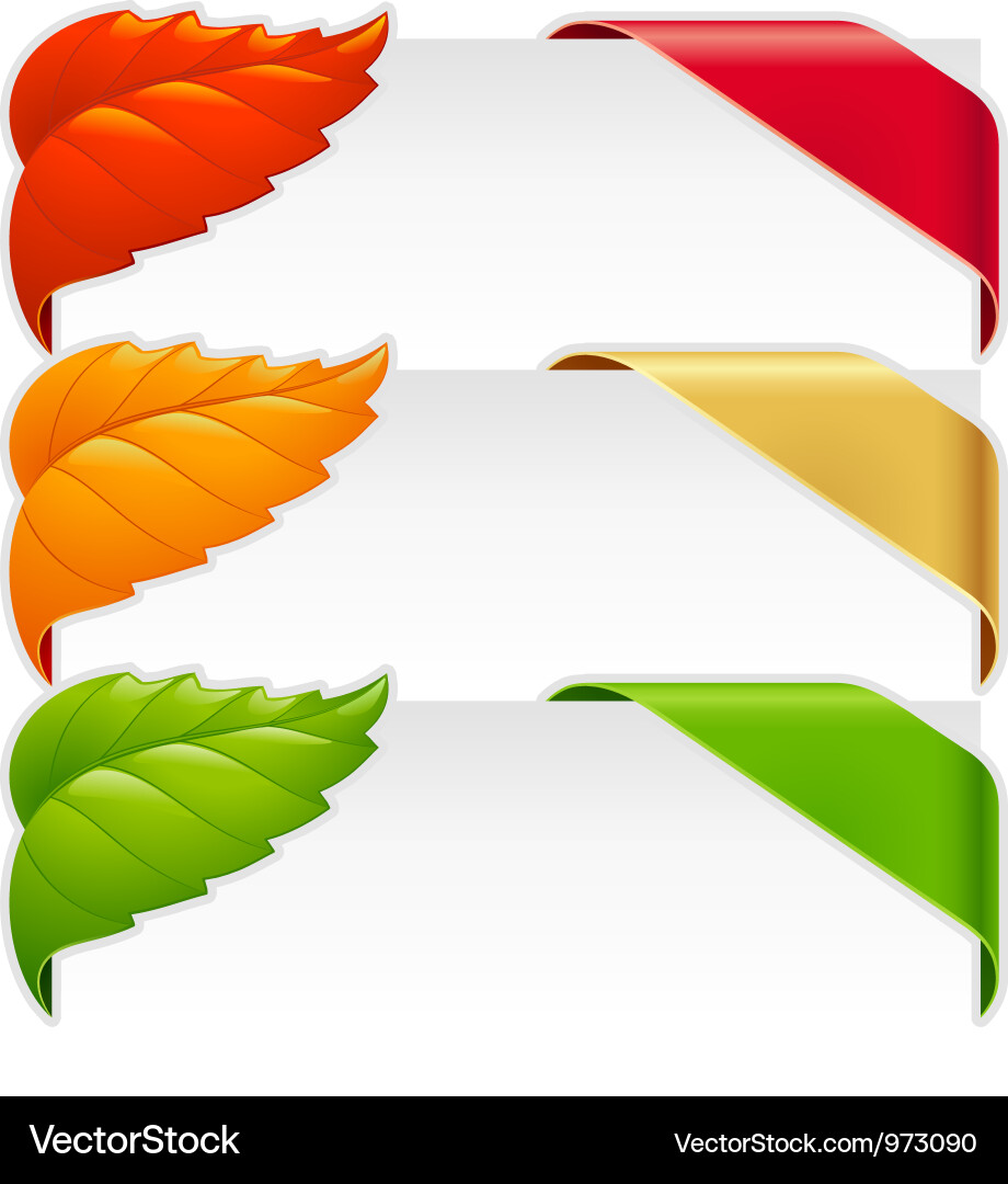 Corner ribbons set Royalty Free Vector Image - VectorStock