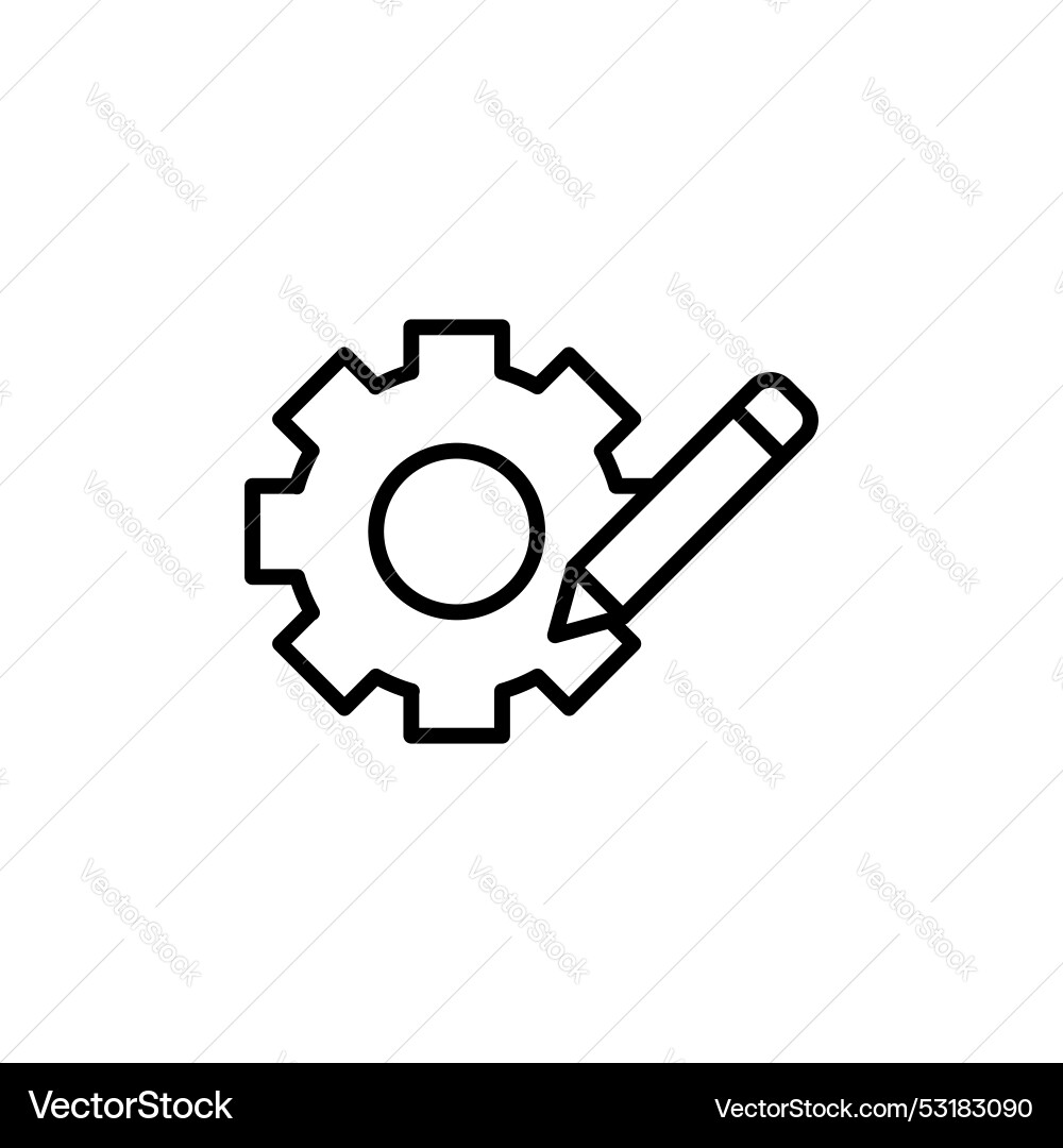 Customize settings icon isolated on white Vector Image