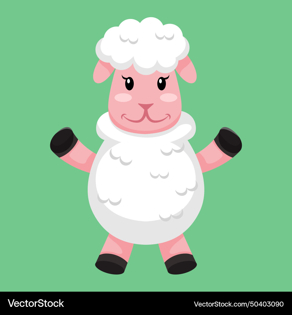 Cute sheep design character Royalty Free Vector Image