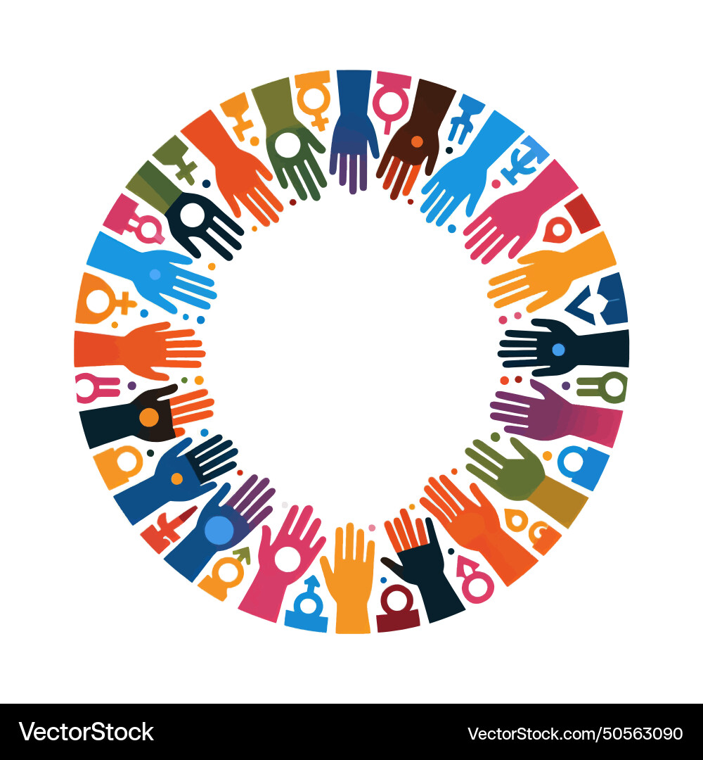 Inclusion diversity icon Royalty Free Vector Image