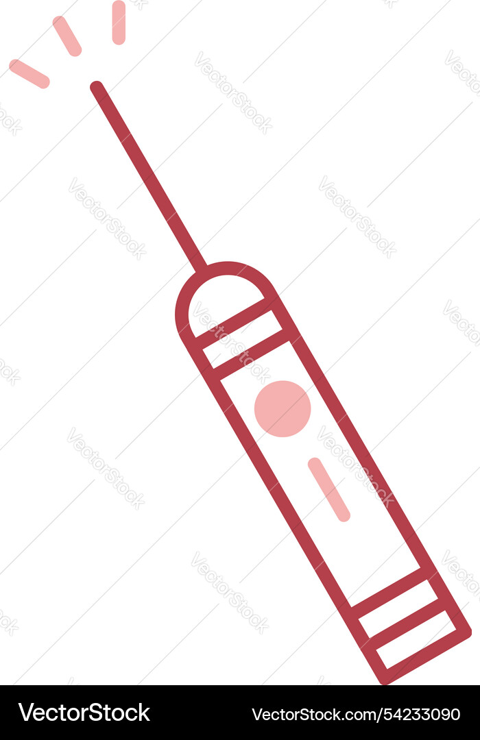 Laser pen line fill icon Royalty Free Vector Image