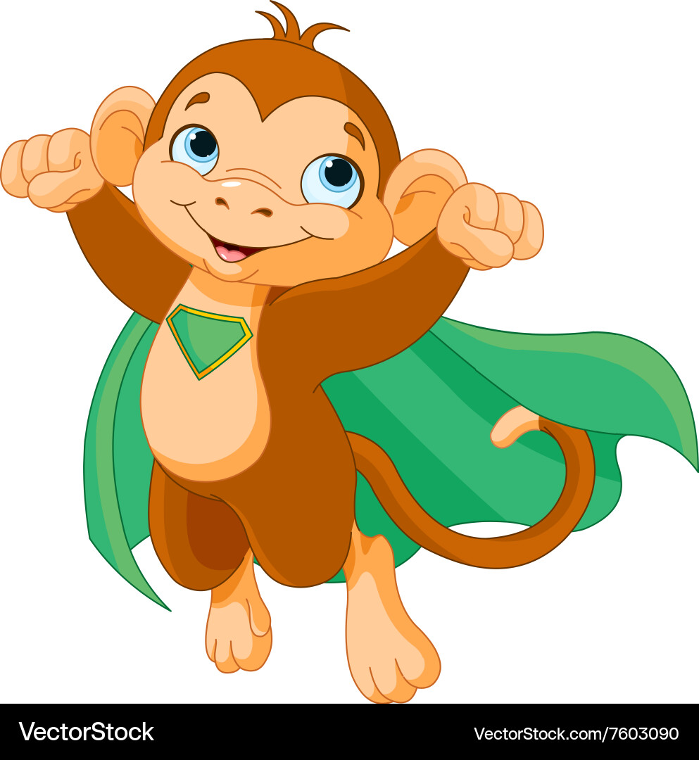Super monkey Royalty Free Vector Image - VectorStock