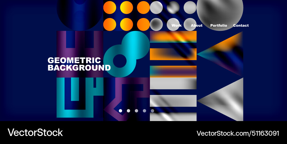 A blue background with geometric shapes Royalty Free Vector