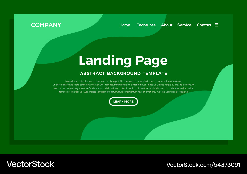 Abstract landing page template Royalty Free Vector Image