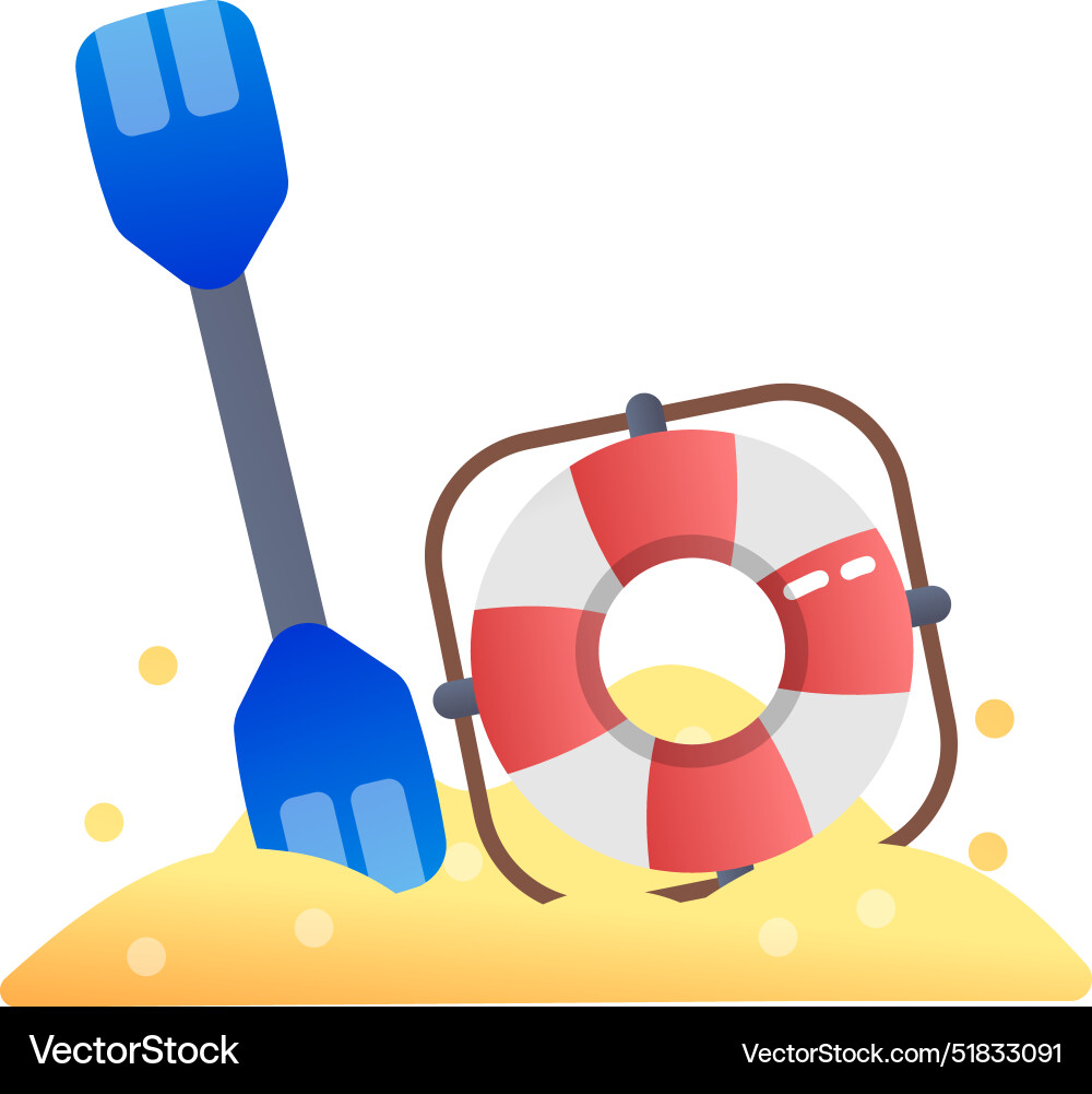 Beach equipment Royalty Free Vector Image - VectorStock