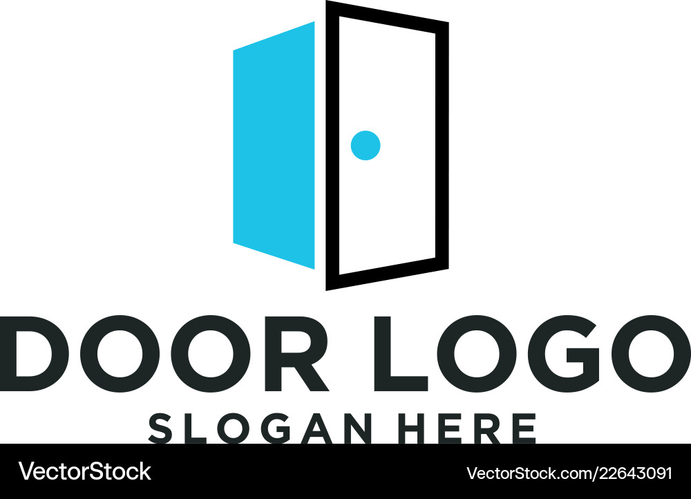 Door logo design Royalty Free Vector Image - VectorStock