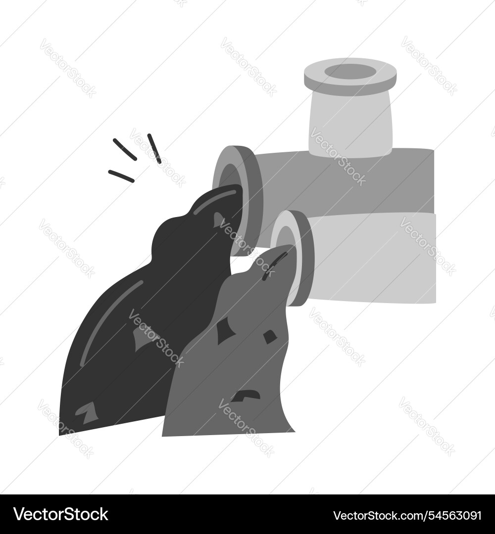 Drainage pipe Royalty Free Vector Image - VectorStock