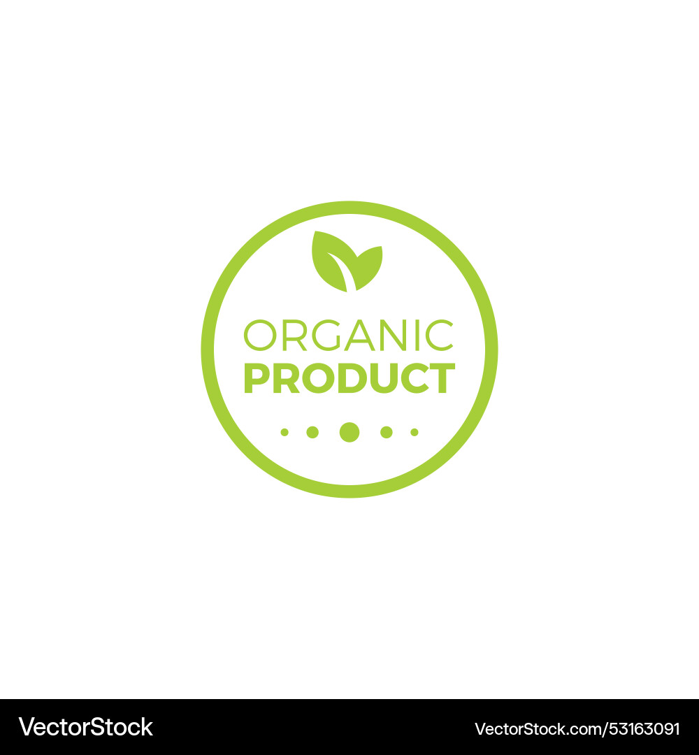 Organic product logo Royalty Free Vector Image