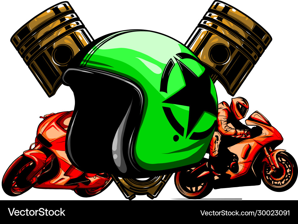 Red motorcycle helmet icon Royalty Free Vector Image
