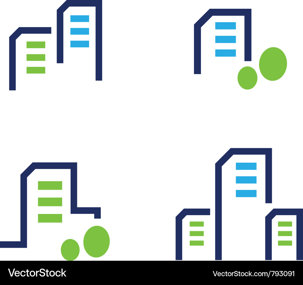 Residential Apartment Icons Royalty Free Vector Image