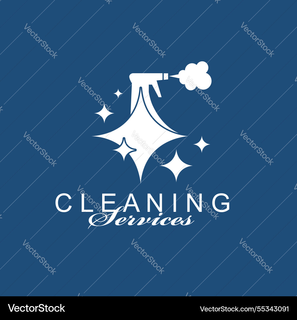 Sparkle Cleaning Service Icon Royalty Free Vector Image