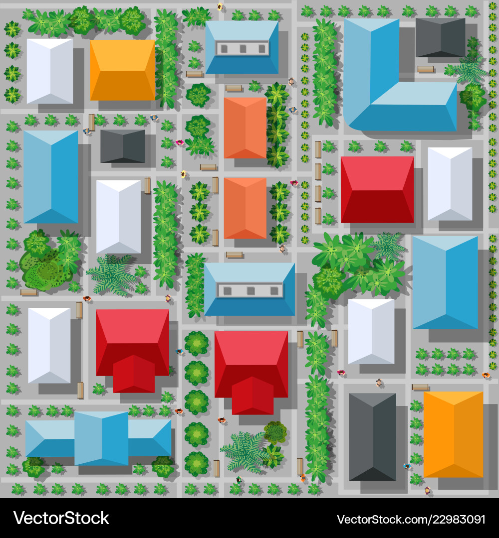 Top view from above Royalty Free Vector Image - VectorStock