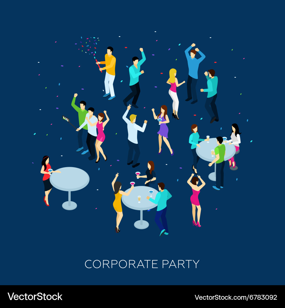 Corporate party concept Royalty Free Vector Image