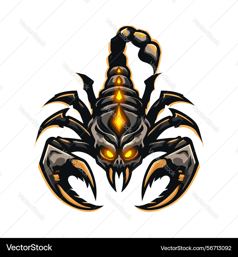 Dynamic esports logo featuring a scorpion Vector Image