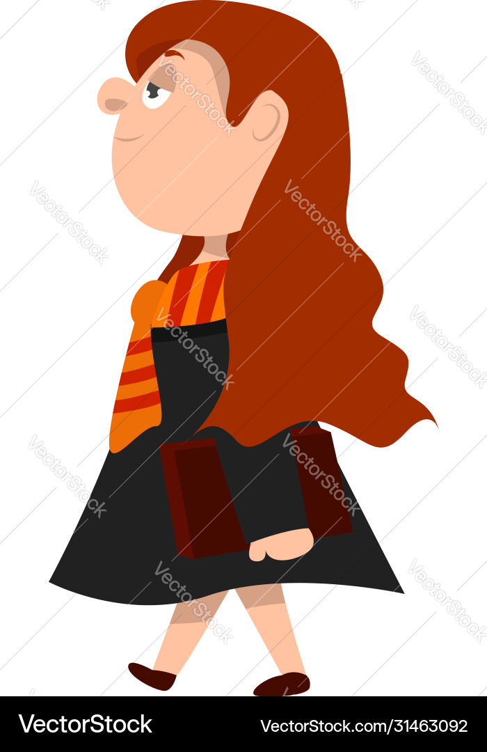 Hogwarts student on white background Royalty Free Vector