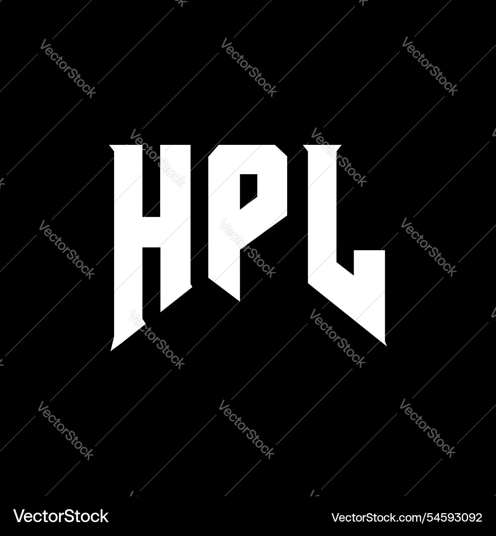 Hpl letter logo design for technology company Vector Image