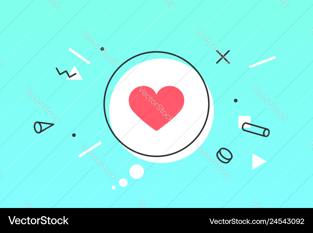 Icon heart speech bubble like Royalty Free Vector Image