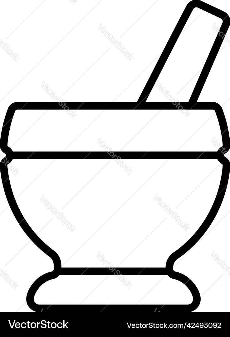Mortar and pestle icon Royalty Free Vector Image