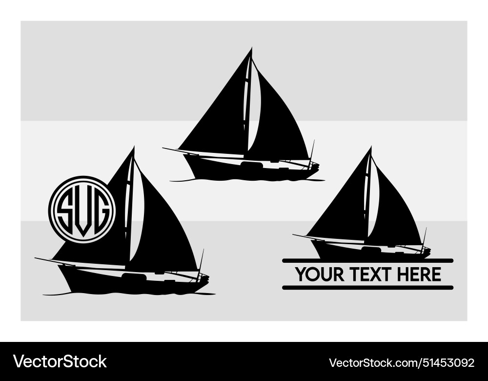 Sailing ship sail boat old vintage svg Royalty Free Vector