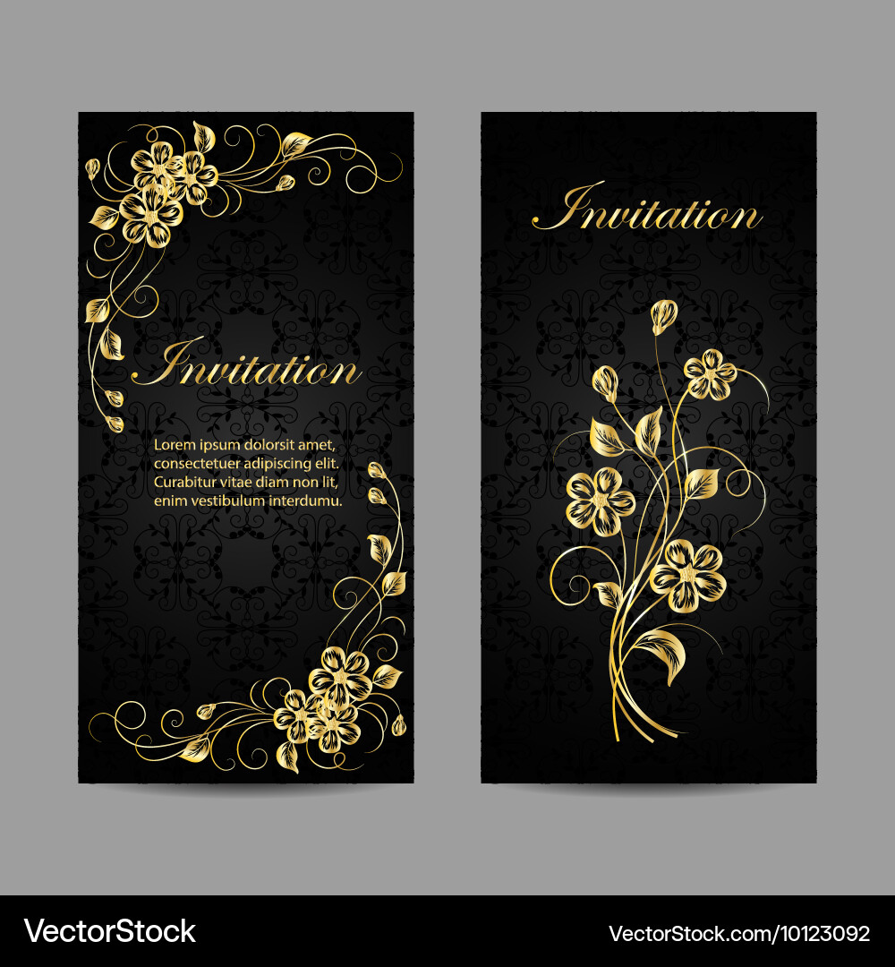 Set of invitation cards design Royalty Free Vector Image