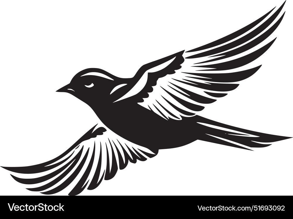 Sparrow - minimalist and simple silhouette Vector Image