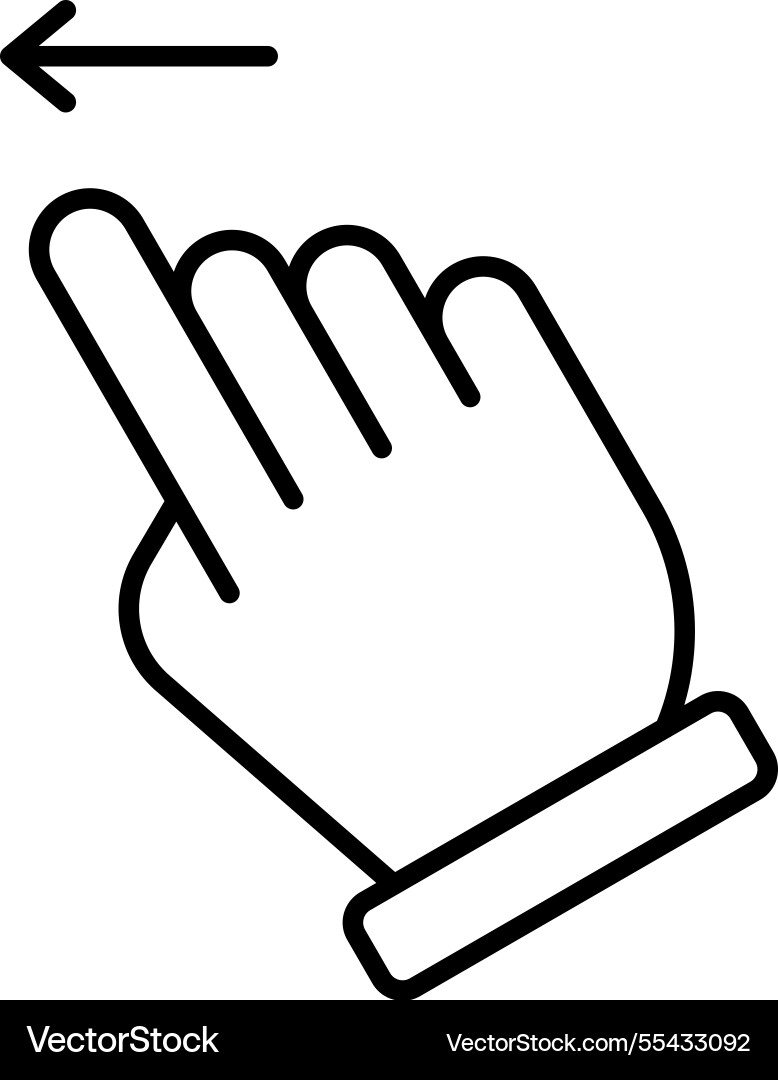 Swipe with finger gesture icon Royalty Free Vector Image