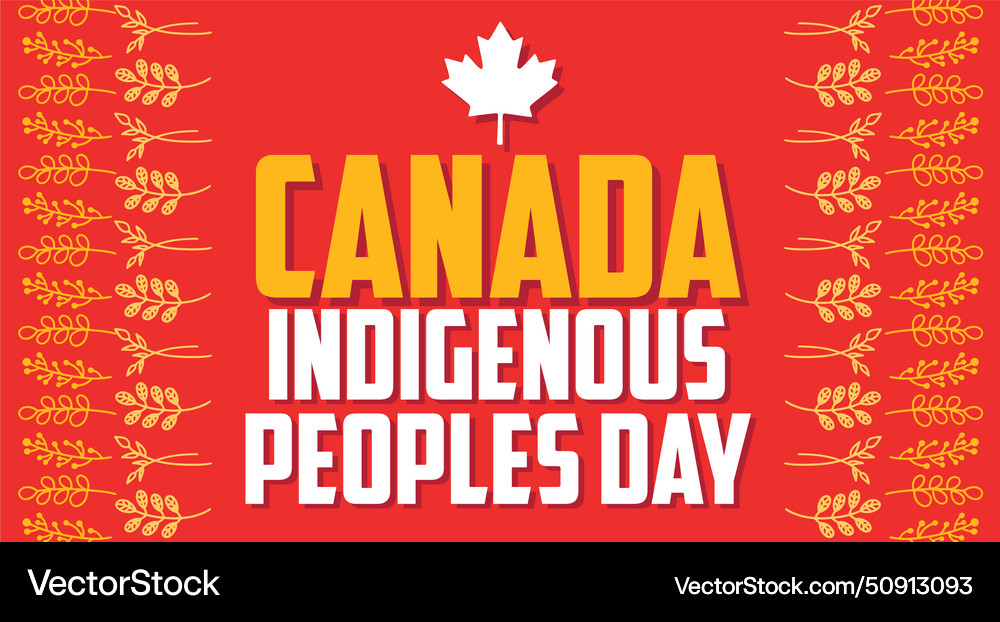 Canada national indigenous peoples day Royalty Free Vector