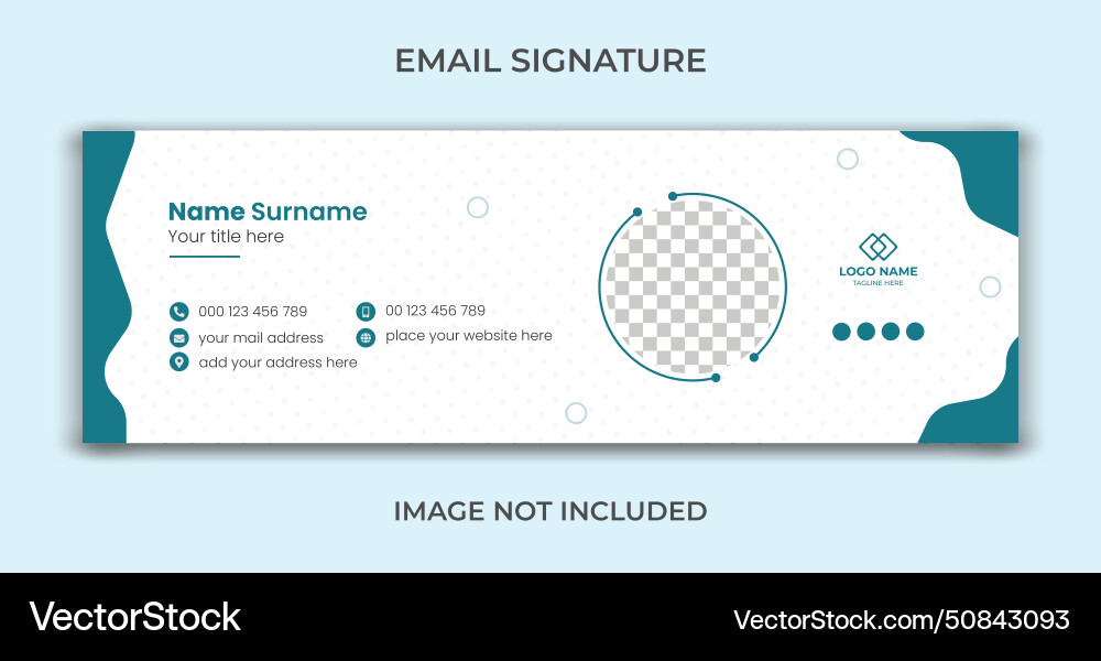 Email signature template or cover banner design Vector Image