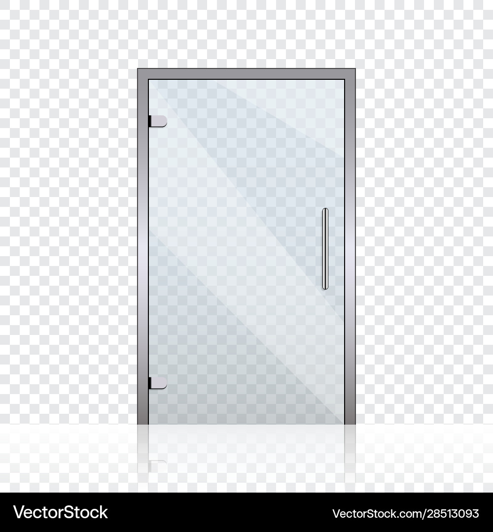Empty glass cabinet on transparent background Vector Image