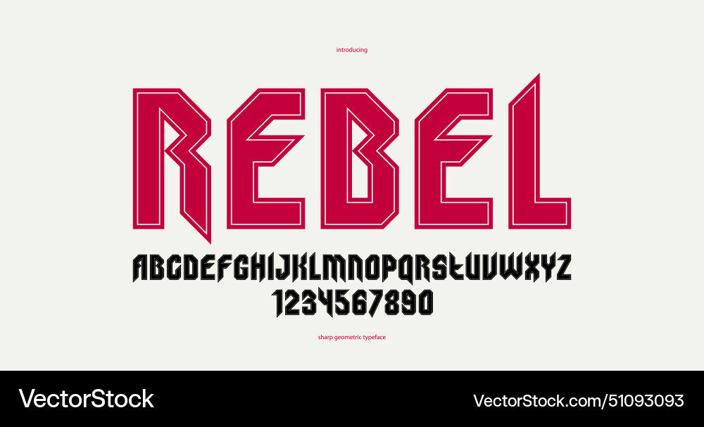 Sharp and bold display font for logo gothic or Vector Image