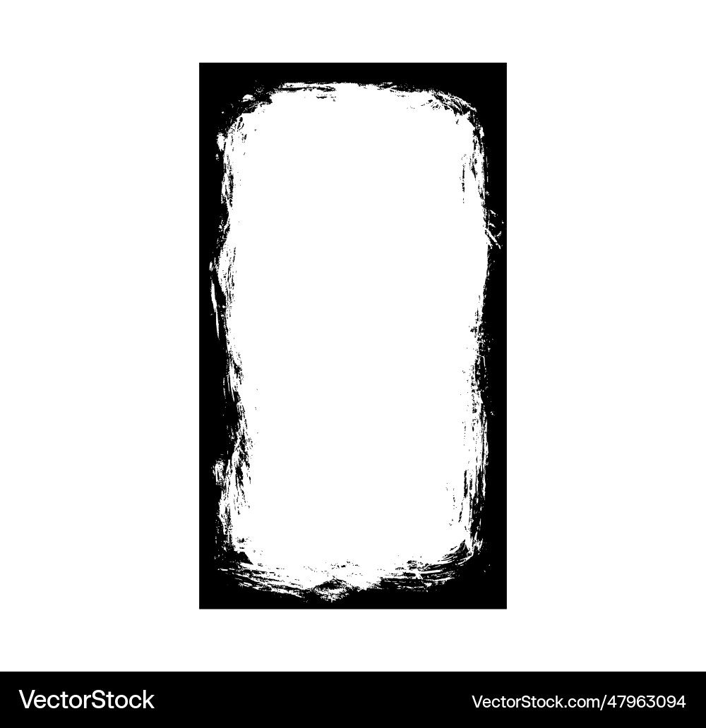 Black grunge frame for photo collage stories Vector Image