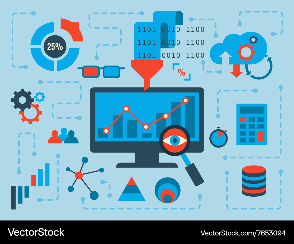 Data analysis Royalty Free Vector Image - VectorStock