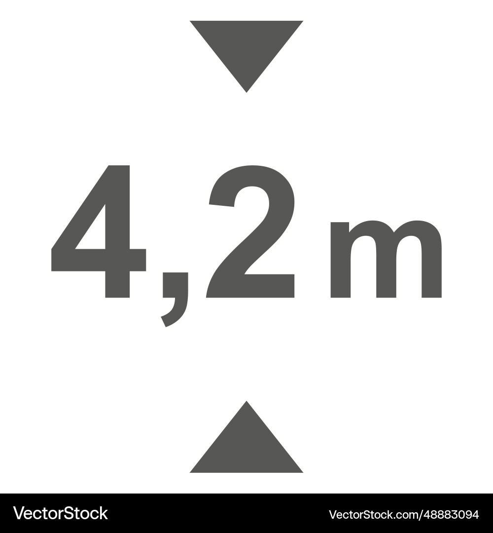 Height limit sign Royalty Free Vector Image - VectorStock