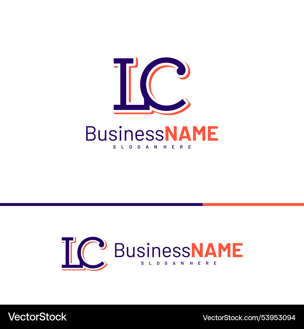 Initial lc logo design creative Royalty Free Vector Image