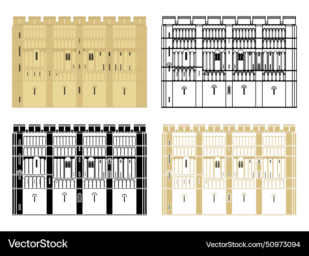 Norwich castle in norfolk uk Royalty Free Vector Image