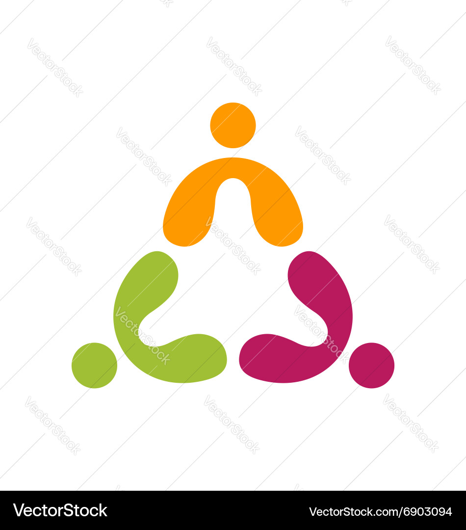 People teamwork logo education group symbol icon Vector Image
