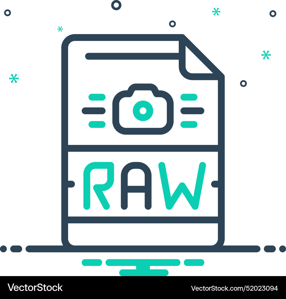 Raw file Royalty Free Vector Image - VectorStock