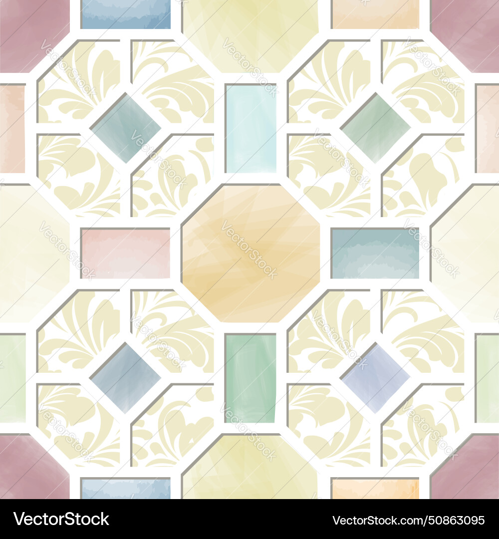 Abstract arabesque seamless pattern artistic line Vector Image