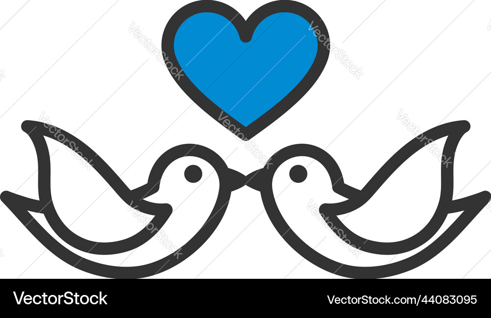Dove with heart icon Royalty Free Vector Image