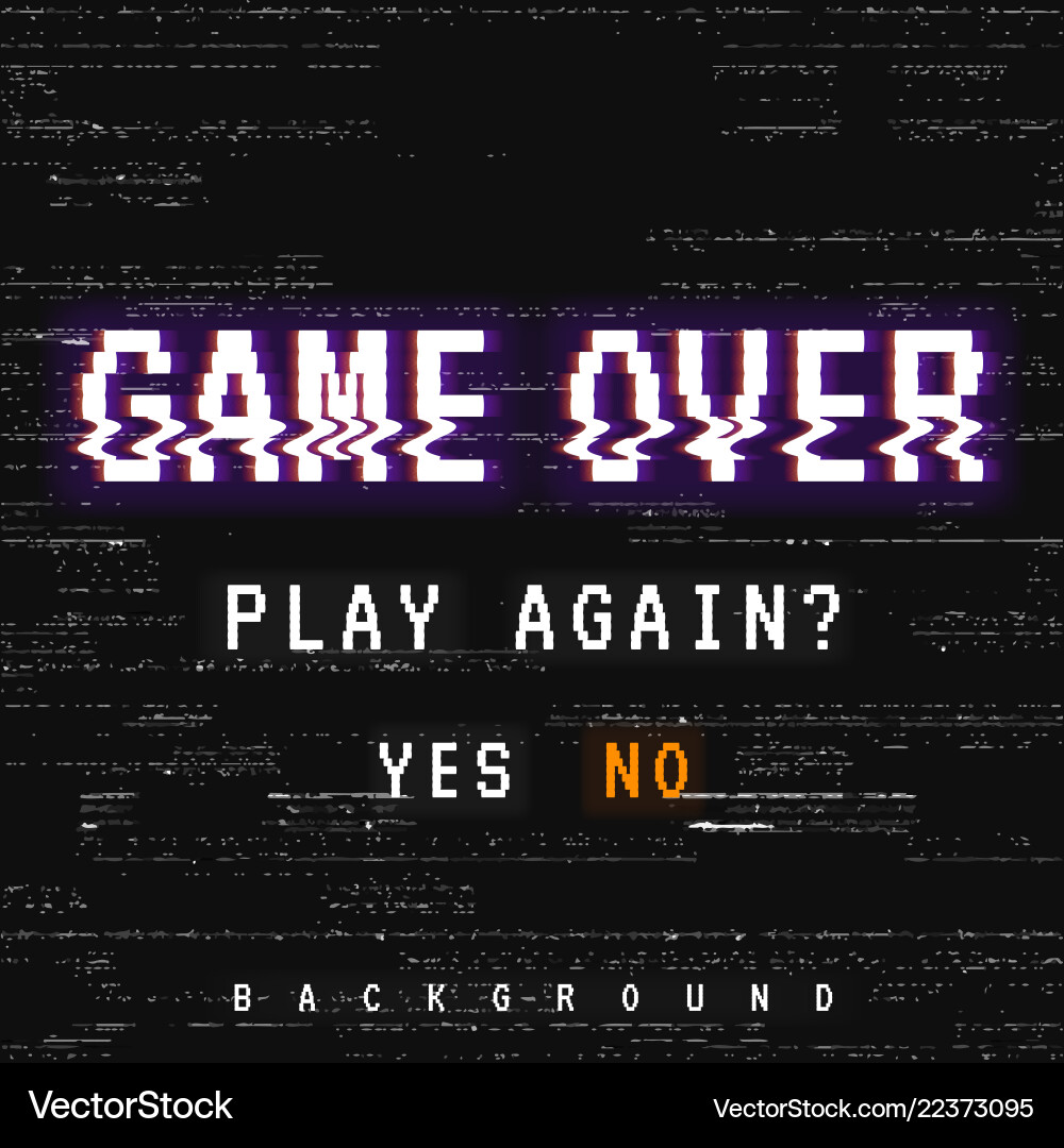Game over background Royalty Free Vector Image