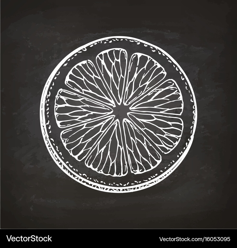 Lemon sketch on chalkboard Royalty Free Vector Image